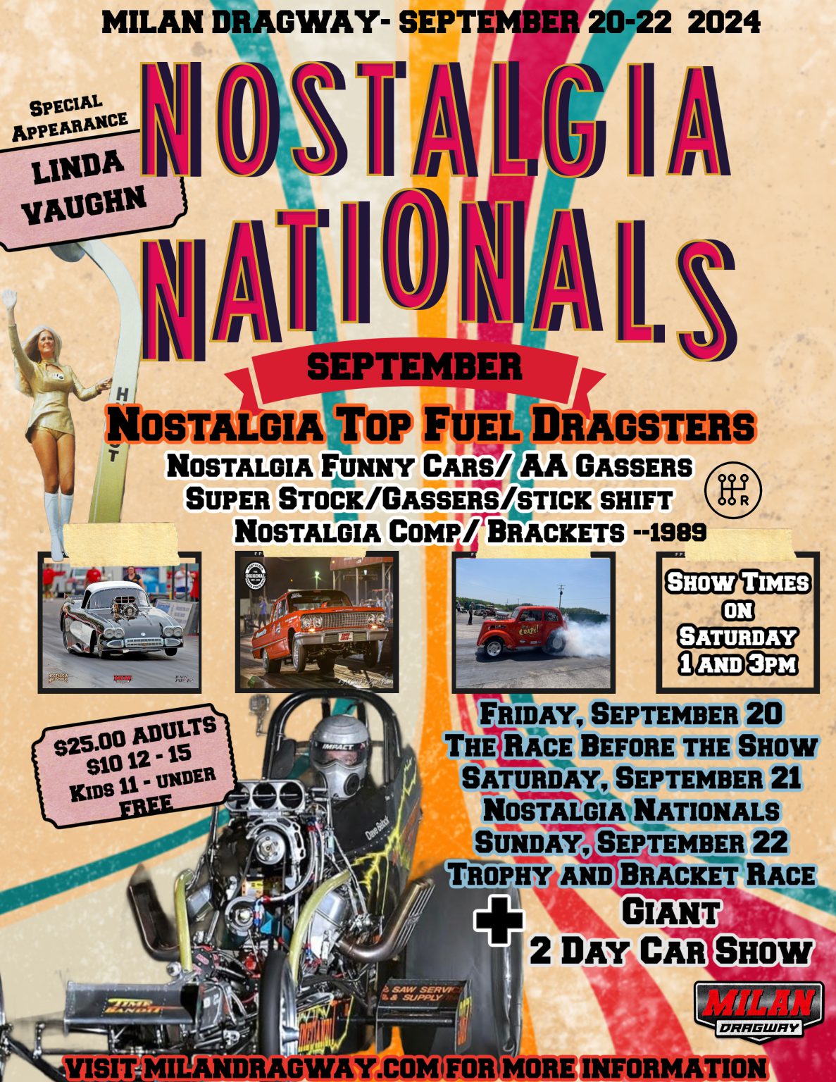 2024 Nostalgia Nationals & Car Show Featuring Linda Vaughn - Darana ...