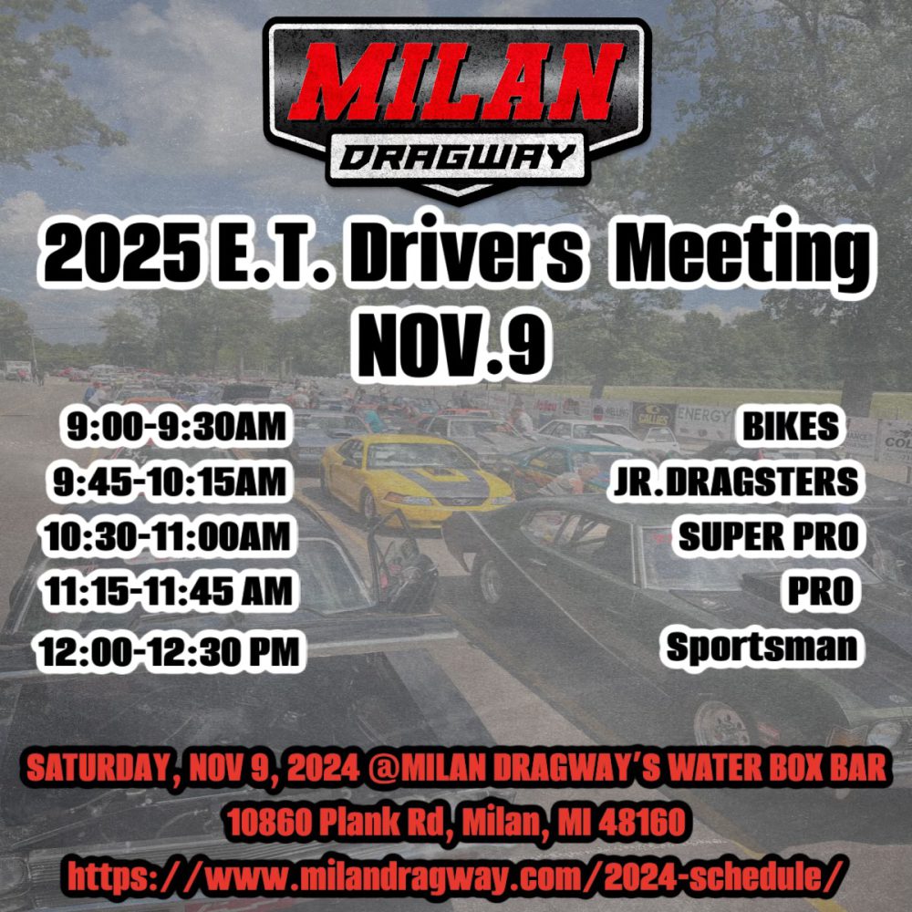 2025 Drivers Meeting - Darana Dragway - Milan, Michigan